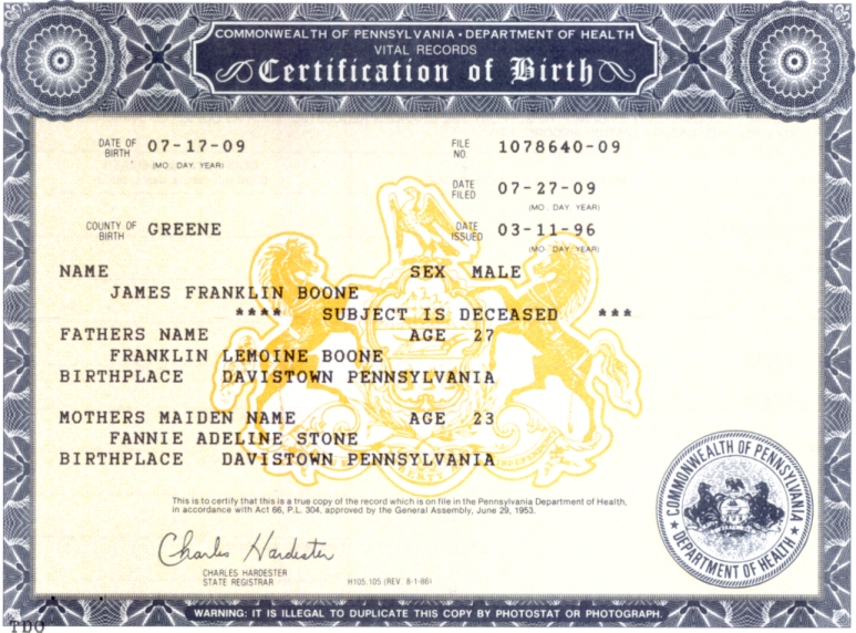 Birth Certificates Registrations Birth Certificates Registrations